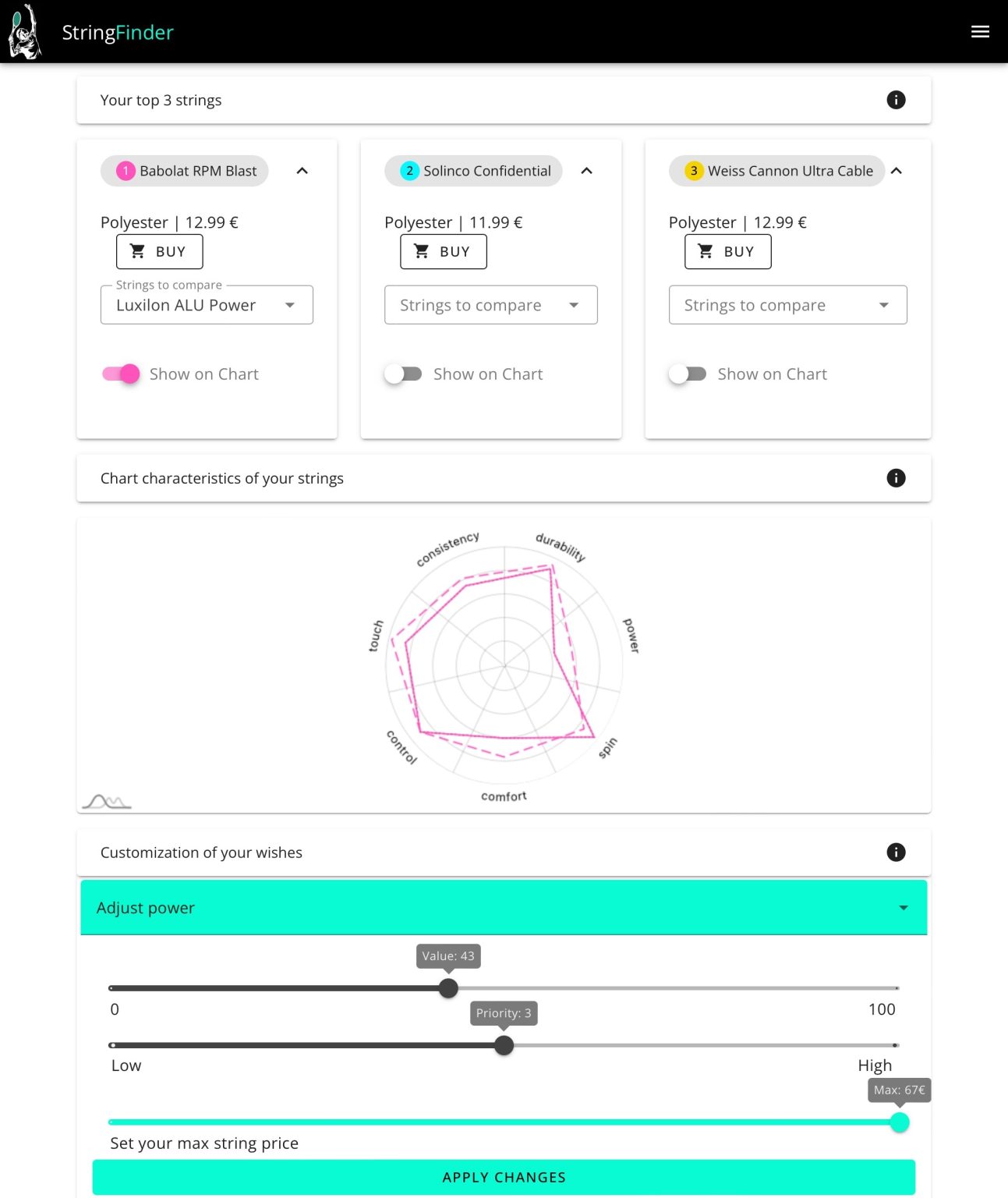 Stringfinder - String Zone